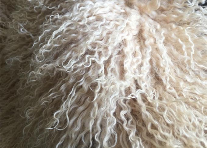Real Mongolian fur fabric 15cm long hair Mongolian lambskin curly sheep ...