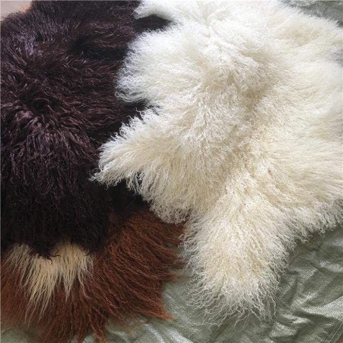 Long Hair Natural curly sheep wool Mongolian white fur Materiral for ...